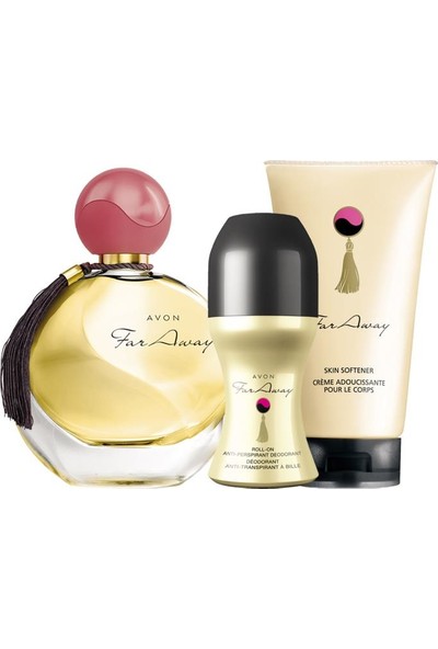 Avon Far Away Kadın Parfüm Rollon ve Vücut Losyınu Seti Avon Far Away Kadın Parfüm Rollon ve Vücut Losyınu Seti