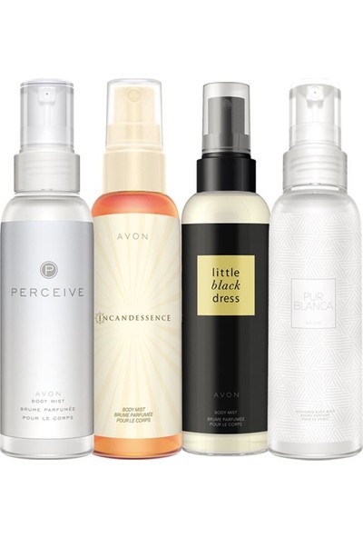 Avon Body Mist Parfümlü Vücut Spreyleri Dörtlü Paket Avon Body Mist Parfümlü Vücut Spreyleri Dörtlü Paket