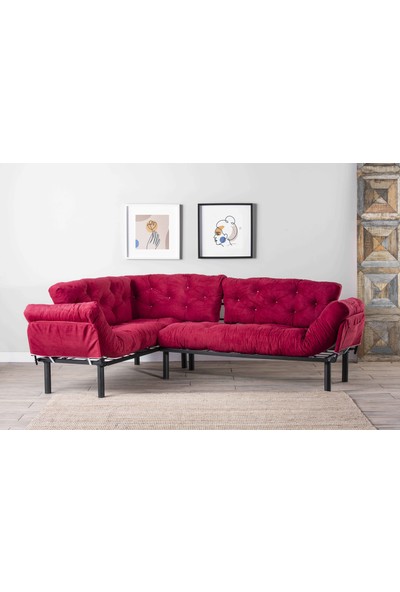 Pafu Nitta Köşe Koltuk Bordo