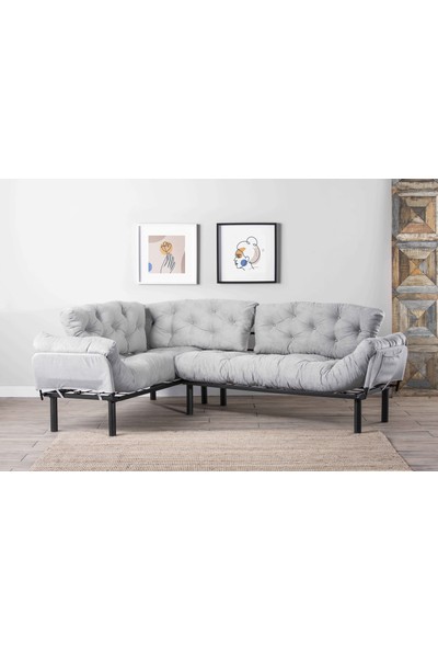 Pafu Nitta Köşe Koltuk Gri