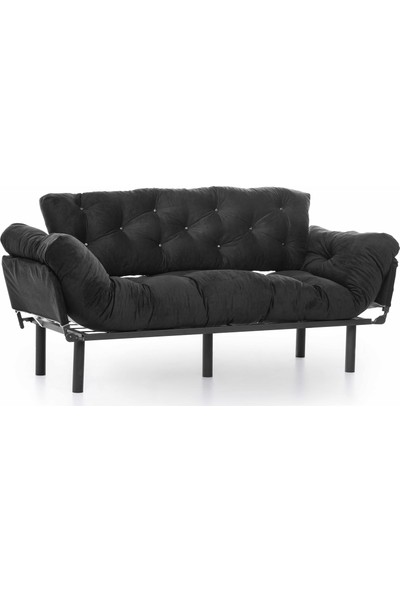 Pafu Nitta Üçlü Koltuk - Siyah