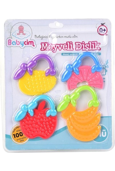 Babycim Vakumlu Kartelada Meyveli Dişlik 4'lü 777-32J