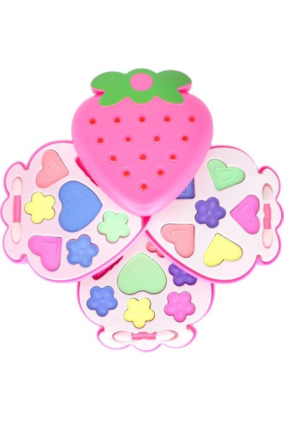 Limon Oyuncak Pembe Çilek Kutulu 3 Katlı Makyaj Seti Limon Oyuncak Pembe Çilek Kutulu 3 Katlı Makyaj Seti