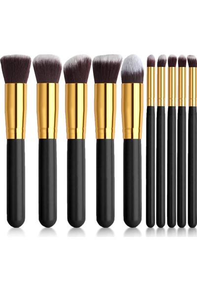 İzla 10 Lu Makyaj Fırça Seti Siyah Renk