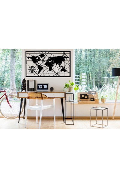 Dünya Haritası Metal Tablo