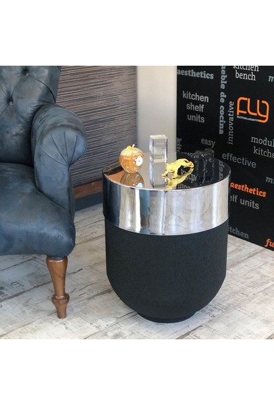 Fly Mobilya Vito Gümüş Parlak Küçük Boy Sehpa 50 Cm Fly Mobilya Vito Gümüş Parlak Küçük Boy Sehpa 50 Cm