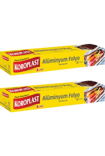 Koroplast Alüminyum Folyo 15 Metre - 2'li