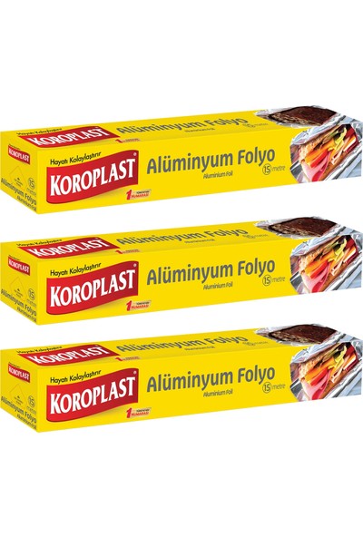 Koroplast Alüminyum Folyo 15 Metre - 3'lü