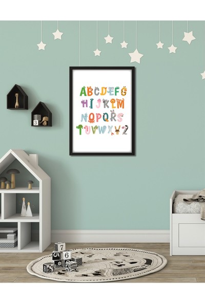Lyn Home Alfabe Çerçeveli Poster Tablo 33.5X43,5 Lyn Home Alfabe Çerçeveli Poster Tablo 33.5X43,5