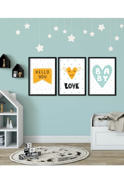 Lyn Home Love Baby Çerçeveli Poster Tablo 23 x 33 cm