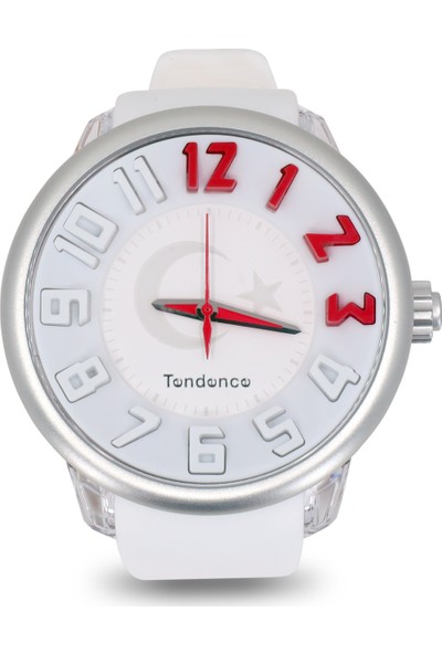 Tendence Özel Tasarım, Beyaz Kayış Ay Yıldız Temalı Tendence Saat