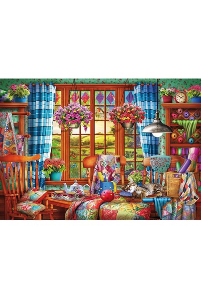 Neon Puzzle Ye Olde Stitching Room 1000 Parça Puzzle Neon Puzzle Ye Olde Stitching Room 1000 Parça Puzzle