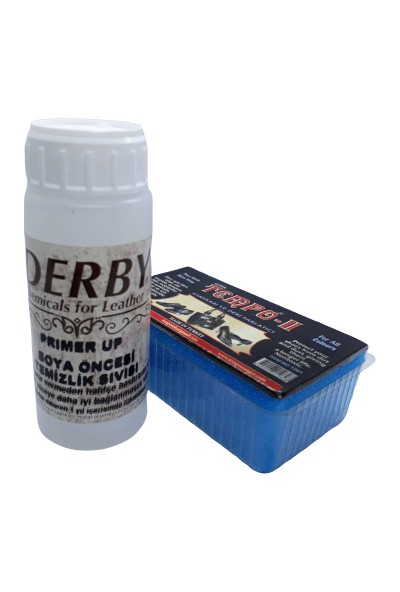 Derby Boya Öncesi Temizleme Sıvısı Parlatıcı Sünger + Boya Süngeri