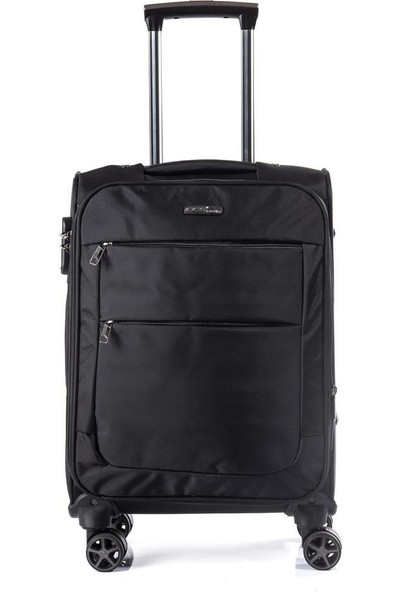 Ççs Orta Boy Kumaş Valiz 4 Tekerlekli Siyah Ççs Orta Boy Kumaş Valiz 4 Tekerlekli Siyah