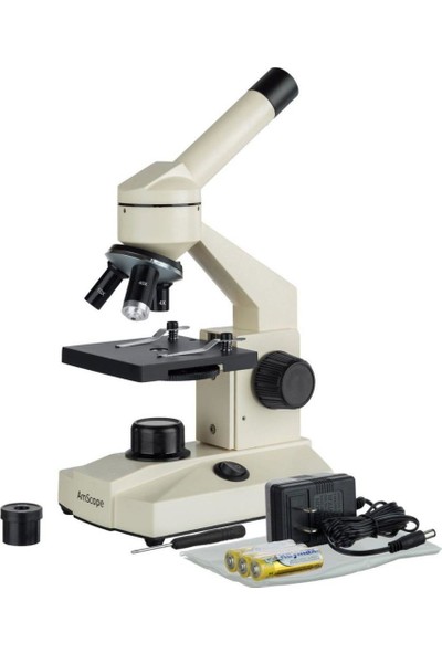 Amscope Optical Glass Lens All-Metal LED Compound Microscope Amscope Optical Glass Lens All-Metal LED Compound Microscope
