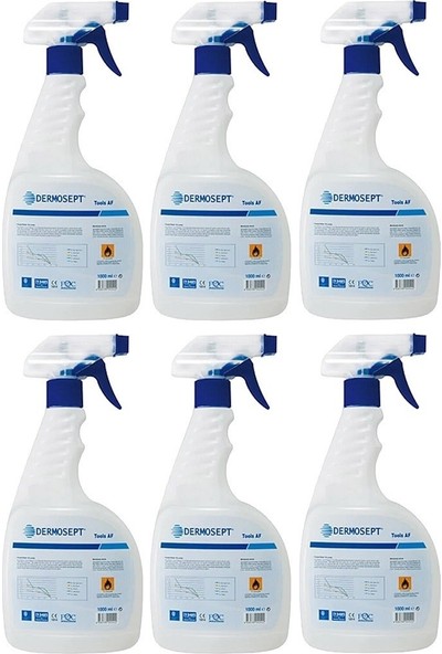 Dermosept Tools Af Alet Yüzey Dezenfektanı 6x1000 ml Dermosept Tools Af Alet Yüzey Dezenfektanı 6x1000 ml