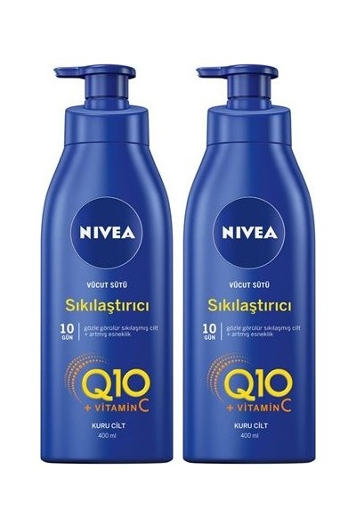 Nivea Q10 Vücut Sıkılaştırıcı Vücut Losyonu 250 ml Kuru Ciltler x 2 Adet Nivea Q10 Vücut Sıkılaştırıcı Vücut Losyonu 250 ml Kuru Ciltler x 2 Adet