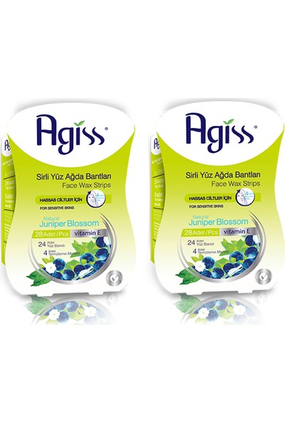 Agiss Sirli Yüz Ağda Bantları 24+4 Adet Hassas Ciltler x 2 Adet Agiss Sirli Yüz Ağda Bantları 24+4 Adet Hassas Ciltler x 2 Adet