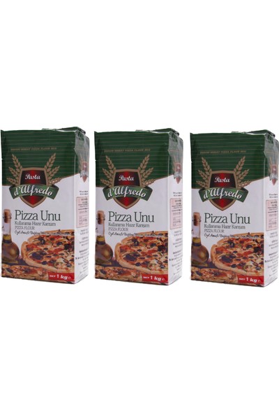 D'alfredo Pizza Unu 3'lü Paket Durum Buğday Unu D'alfredo Pizza Unu 3'lü Paket Durum Buğday Unu