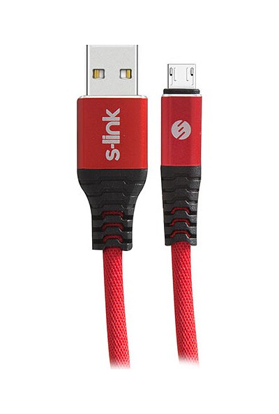 S-link Swapp SW-KC61MR 1m 2.4A Micro Usb Kılıflı Kırmızı Data + Şarj Kablosu S-link Swapp SW-KC61MR 1m 2.4A Micro Usb Kılıflı Kırmızı Data + Şarj Kablosu