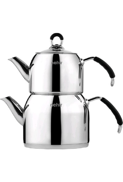 Nehir Modern Mini Çelik Çaydanlık Takımı 0,80 lt / 1,60 lt
