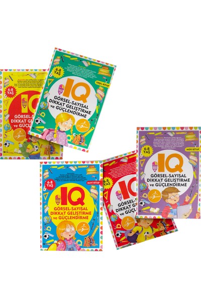 IQ Dikkat Geliştirme ve Güçlendirme Seti 6 - 8 Yaş - 5 Kitap IQ Dikkat Geliştirme ve Güçlendirme Seti 6 - 8 Yaş - 5 Kitap