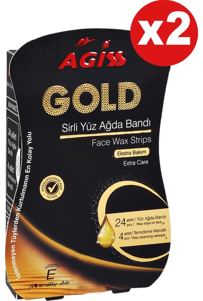 Agiss Yüz Ağda Bandı Gold 28 Lix2 Adet Agiss Yüz Ağda Bandı Gold 28 Lix2 Adet