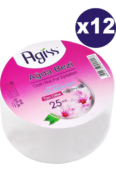 Agiss Ağda Bezi 25 METREX12 Adet Agiss Ağda Bezi 25 METREX12 Adet