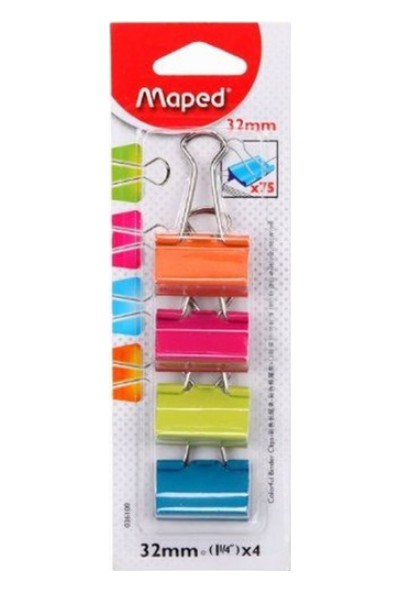 Maped Dört Renk Kıskaç Seti 32 mm Maped Dört Renk Kıskaç Seti 32 mm