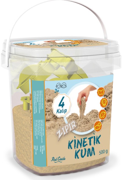 Red Castle Zıpır Kinetik Kum Naturel Kova 500 gr Red Castle Zıpır Kinetik Kum Naturel Kova 500 gr