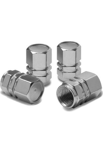 Cekasan Alüminyum Hexagon Gümüş Sibop Kapağı ( 4'lü Set ) Cekasan Alüminyum Hexagon Gümüş Sibop Kapağı ( 4'lü Set )