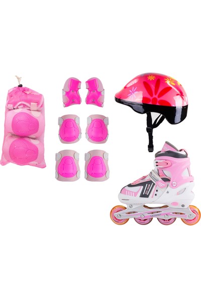 Can Oyuncak 5 Teker Alıştırma Pateni Takım Seti 34 - 37 Pembe Can Oyuncak 5 Teker Alıştırma Pateni Takım Seti 34 - 37 Pembe