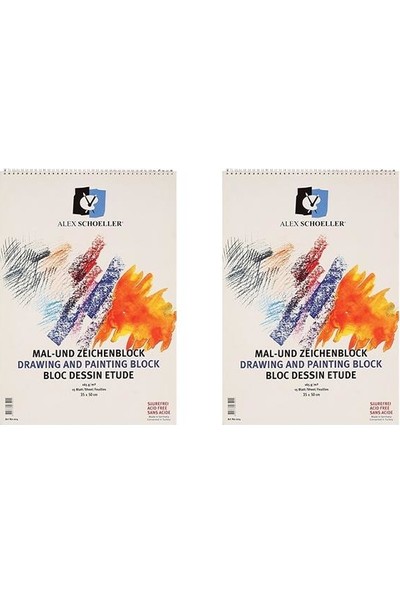 Alex Schoeller Resim Defteri 35 x 50 Spr. 165 gr 15 Yp. - 2 Adet Alex Schoeller Resim Defteri 35 x 50 Spr. 165 gr 15 Yp. - 2 Adet