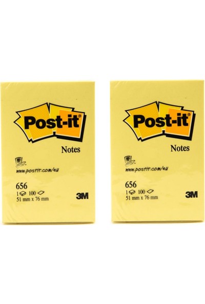 Yapışkanlı Not Kağıdı 3m 656 Sarı 51 x 76 2'li Yapışkanlı Not Kağıdı 3m 656 Sarı 51 x 76 2'li