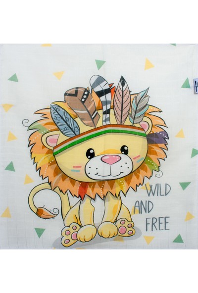 Sevi Bebe Çok Amaçlı Müslin Örtü 2'li - Aslan 70 x 55 cm