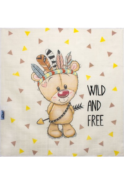 Sevi Bebe Çok Amaçlı Müslin Örtü 2'li - Ayıcık 70 x 55 cm