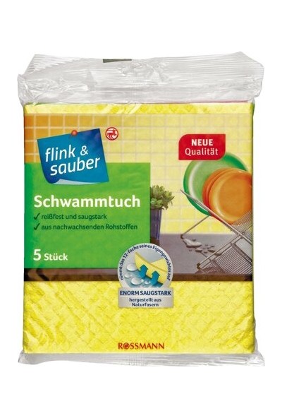 Flink & Sauber Renkli Sünger Bezler 18 x 19 cm 5'li Flink & Sauber Renkli Sünger Bezler 18 x 19 cm 5'li