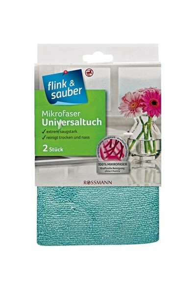 Flink & Sauber Mikrofiber Çok Emici Genel Temizlik Bezi 32 x 35 cm 2 Adet Flink & Sauber Mikrofiber Çok Emici Genel Temizlik Bezi 32 x 35 cm 2 Adet