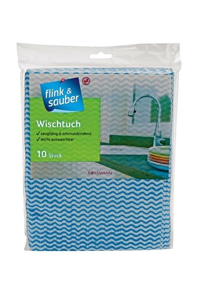 Flink & Sauber Genel Temizlik Bezi 38 x 50 cm 10'lu Flink & Sauber Genel Temizlik Bezi 38 x 50 cm 10'lu