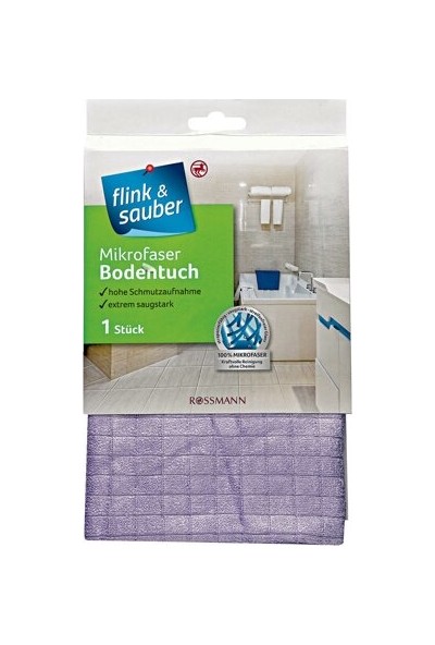 Flink & Sauber Mikrofiber Yer Bezi Çok Emici, 50 x 60 cm Flink & Sauber Mikrofiber Yer Bezi Çok Emici, 50 x 60 cm