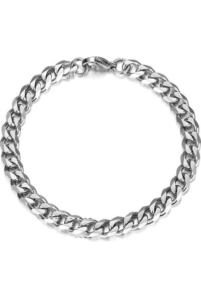 Takı Dükkanı Küba Gurmet Erkek Çelik Zincir Bileklik 7mm 21CM eck29b Takı Dükkanı Küba Gurmet Erkek Çelik Zincir Bileklik 7mm 21CM eck29b