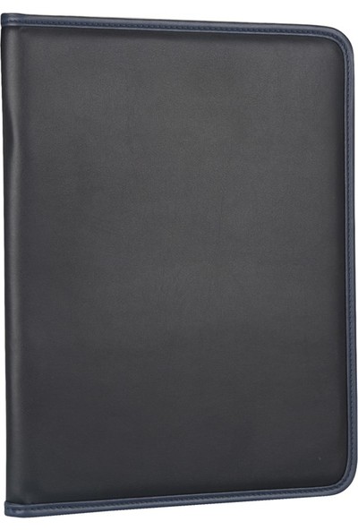 2K A4 Suni Deri Lüks Sekreter Blok Tablası Hesap Makinalı 100 Yaprak Lacivert