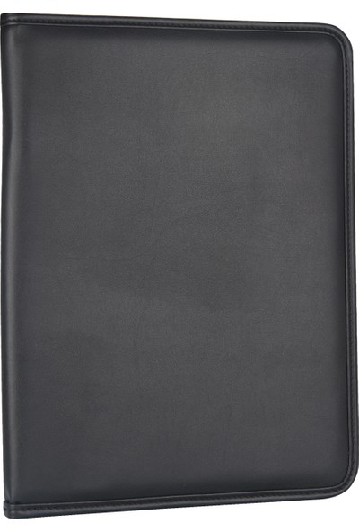 2K A4 Suni Deri Lüks Sekreter Blok Tablası Hesap Makinalı 100 Yaprak Siyah