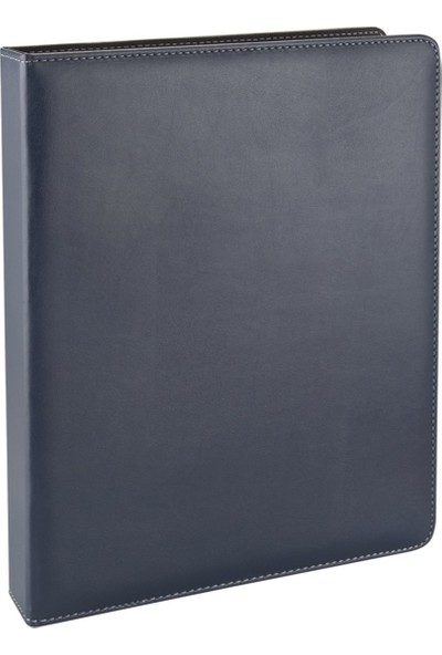 2K A4 Suni Deri 2 Halkalı Elite Evrak Sunum Klasörü 250 Yaprak Lacivert