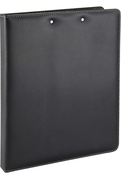 2K A4 Suni Deri Çift Mekanizmalı Elite Evrak Sunum Klasörü 150 Yaprak Siyah