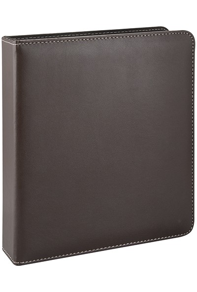 2K A5 Suni Deri 4 Halkalı Elite Evrak Sunum Klasörü 250 Yaprak Kahve