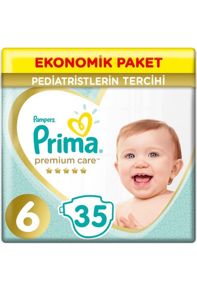 Prima Bebek Pezi Premium Care 6 Beden 35 Adet Ekonomik Paket