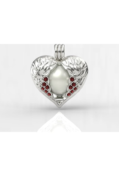 İstiridye İnci Yakut Taşlı Melek İnci Kolye Seti AAA Kalite Akoya İstiridye İnci Yakut Taşlı Melek İnci Kolye Seti AAA Kalite Akoya