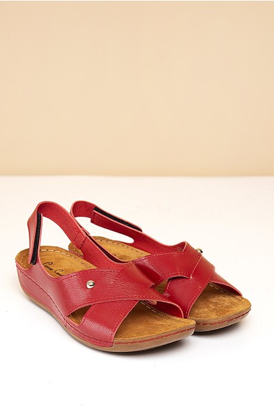 Pierre Cardin Kadın Sandalet Pc-6171-2637783 05-Kirmizi Pierre Cardin Kadın Sandalet Pc-6171-2637783 05-Kirmizi