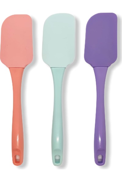 Bee Hangar Renkli 3'lü Silikon Spatula Seti 24 cm